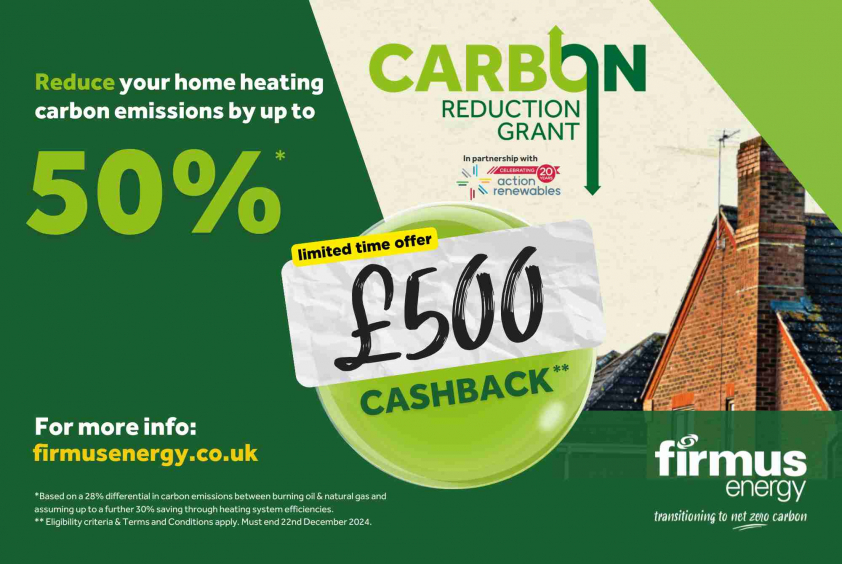 £500 Carbon Reduction Grant 2024 | firmus energy